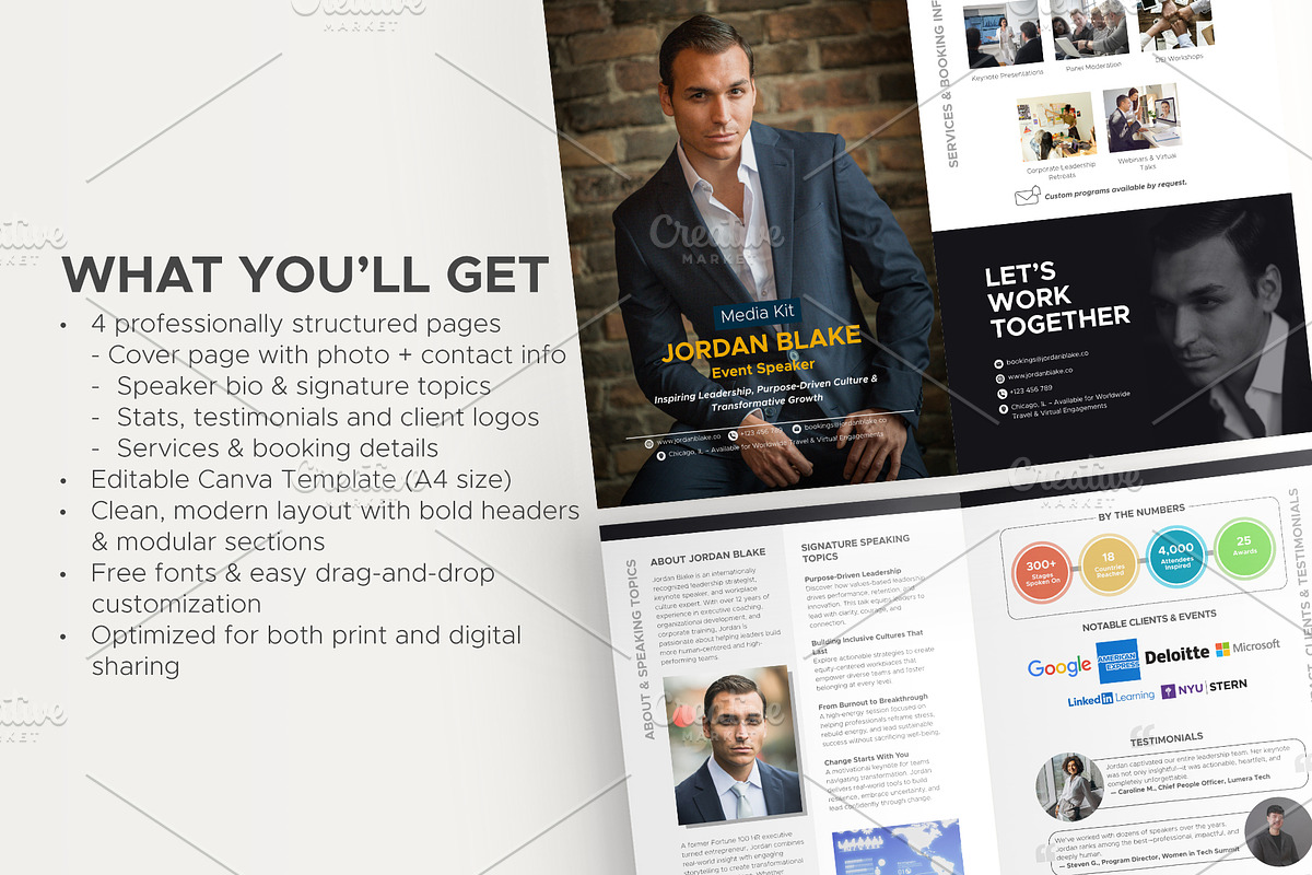 Event Speaker Media Kit Template