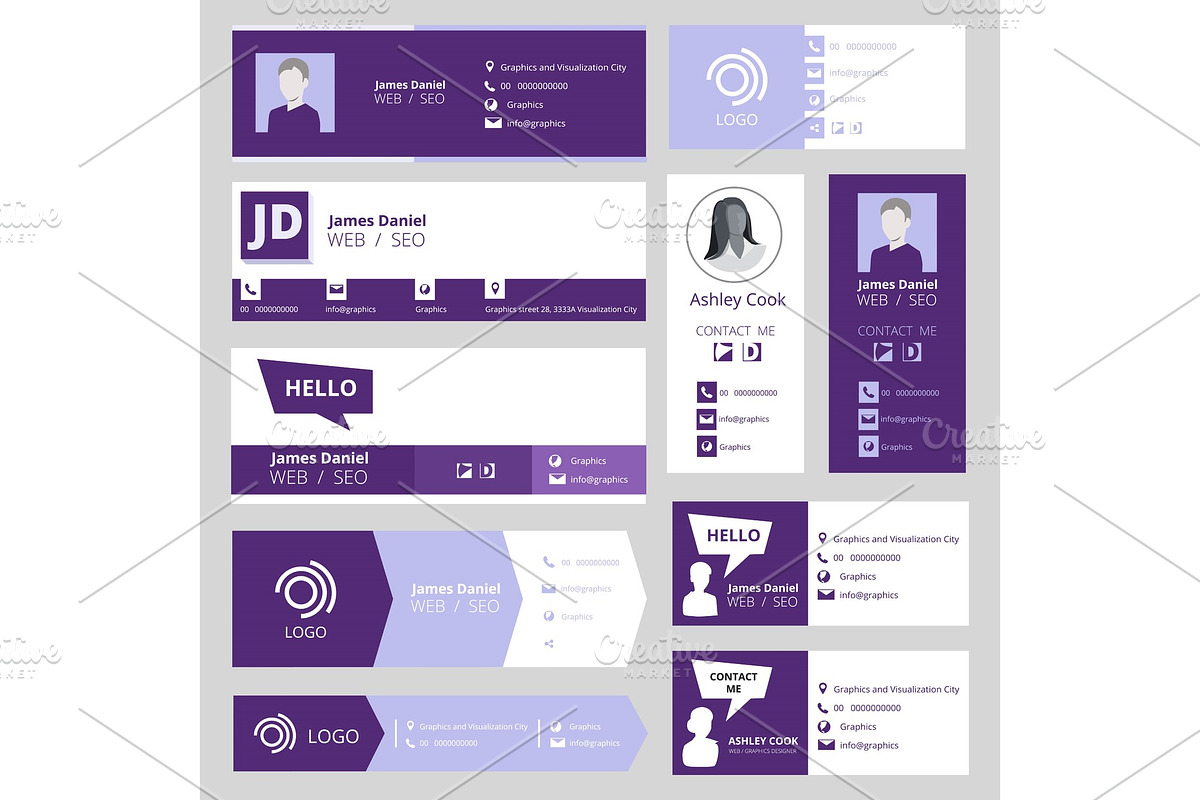 Email signature template. Office, a Background Graphic by Onyx ...