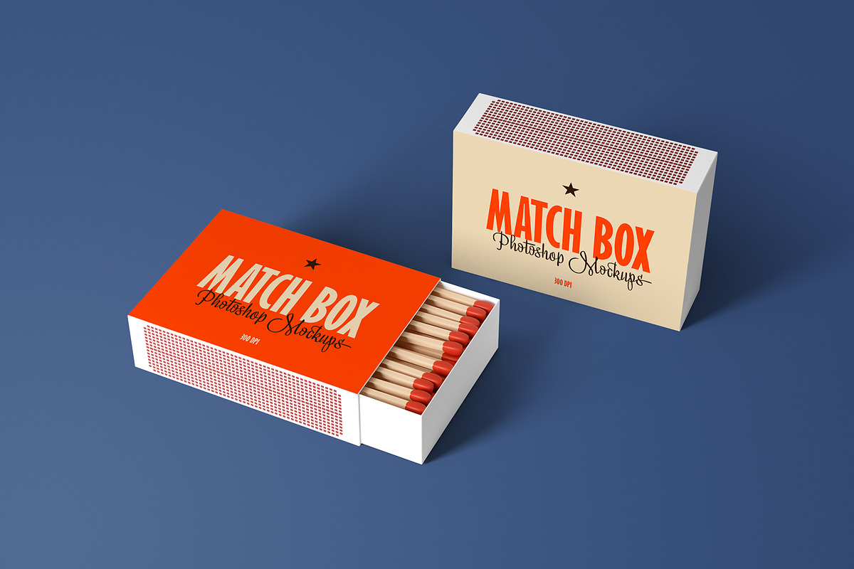 Matches Box Mockups, a Packaging Mockup by artimasa