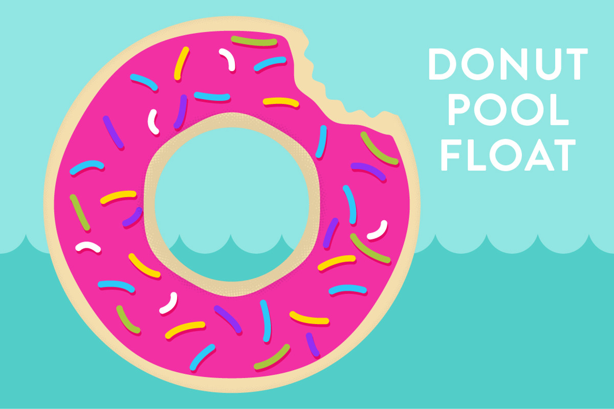 Vector Donut Pool Float, an Illustration by Sarah Hearts