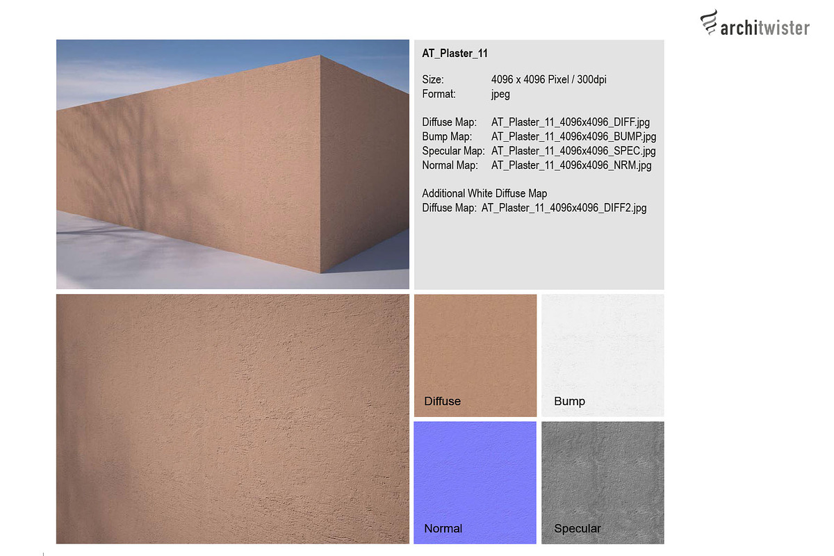 25 Seamless Plaster Textures, a Texture Graphic by architwister