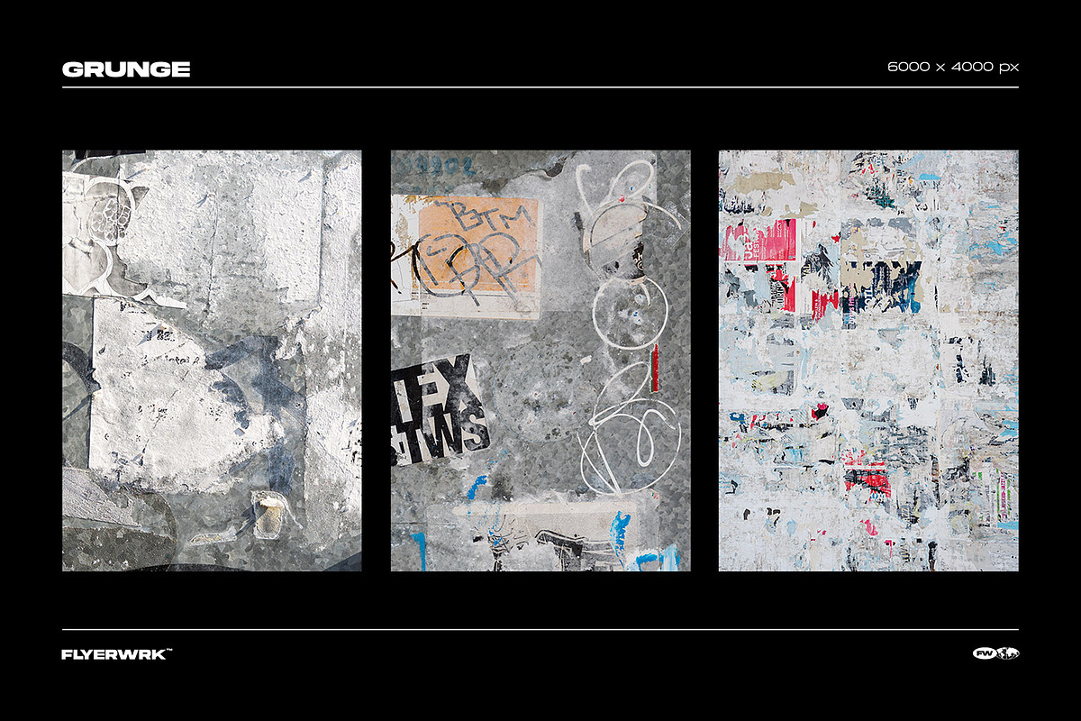 Grunge textures, a Texture Graphic by FLYERWRK