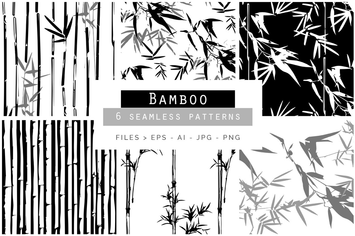 Bamboo Seamless Vector Patterns, a Pattern Graphic by Youandigraphics ...