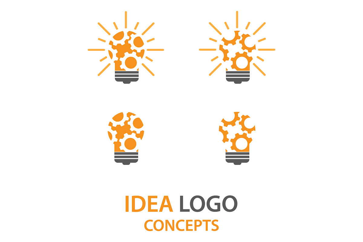 idea gear logo template, an Icon by sekitarief