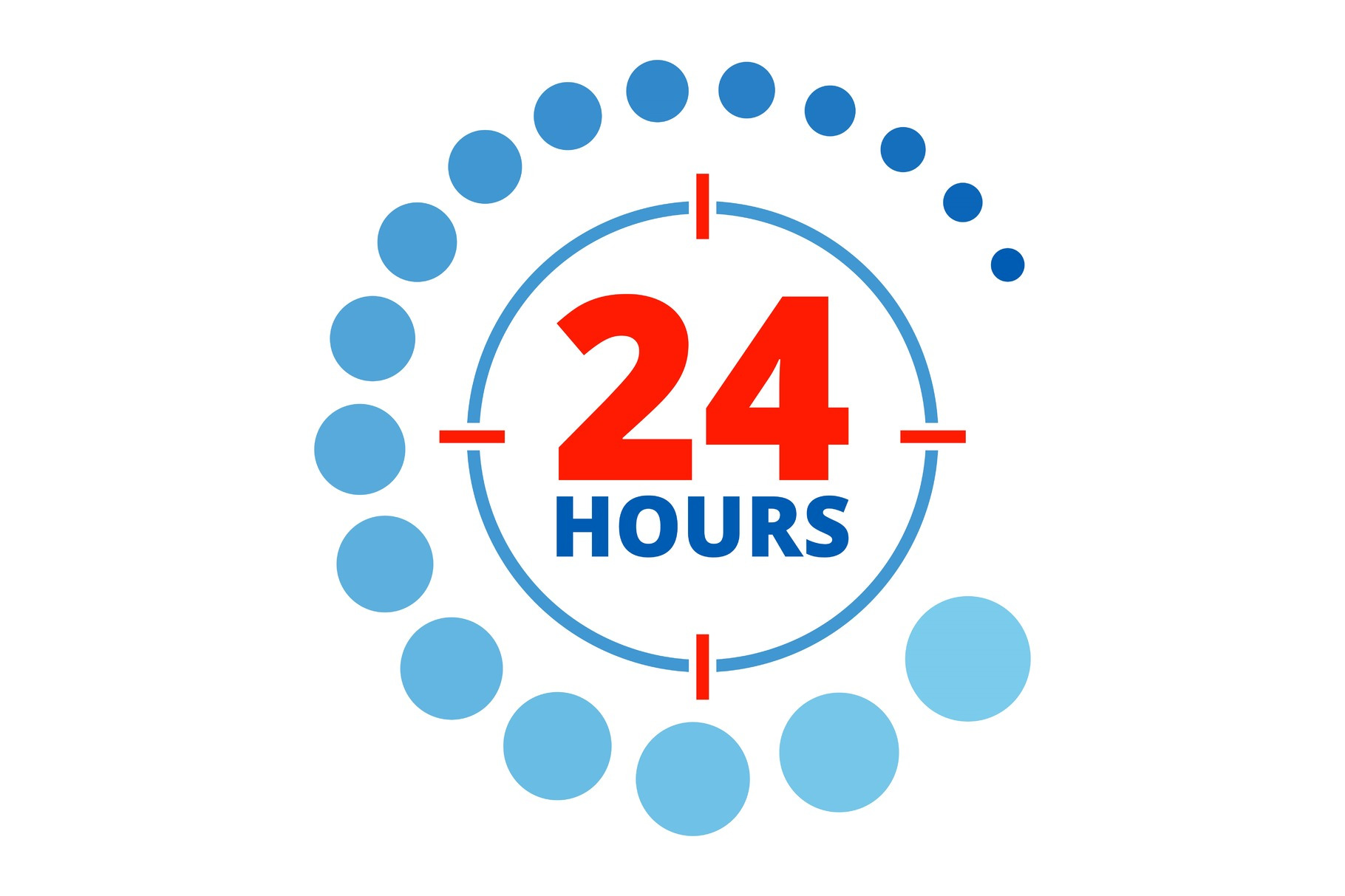 24 hours around color, an Illustration by Quarta | Creative Market