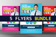 5 Website Design Agency Flyer Bundle, a Flyer Template by graphicforest