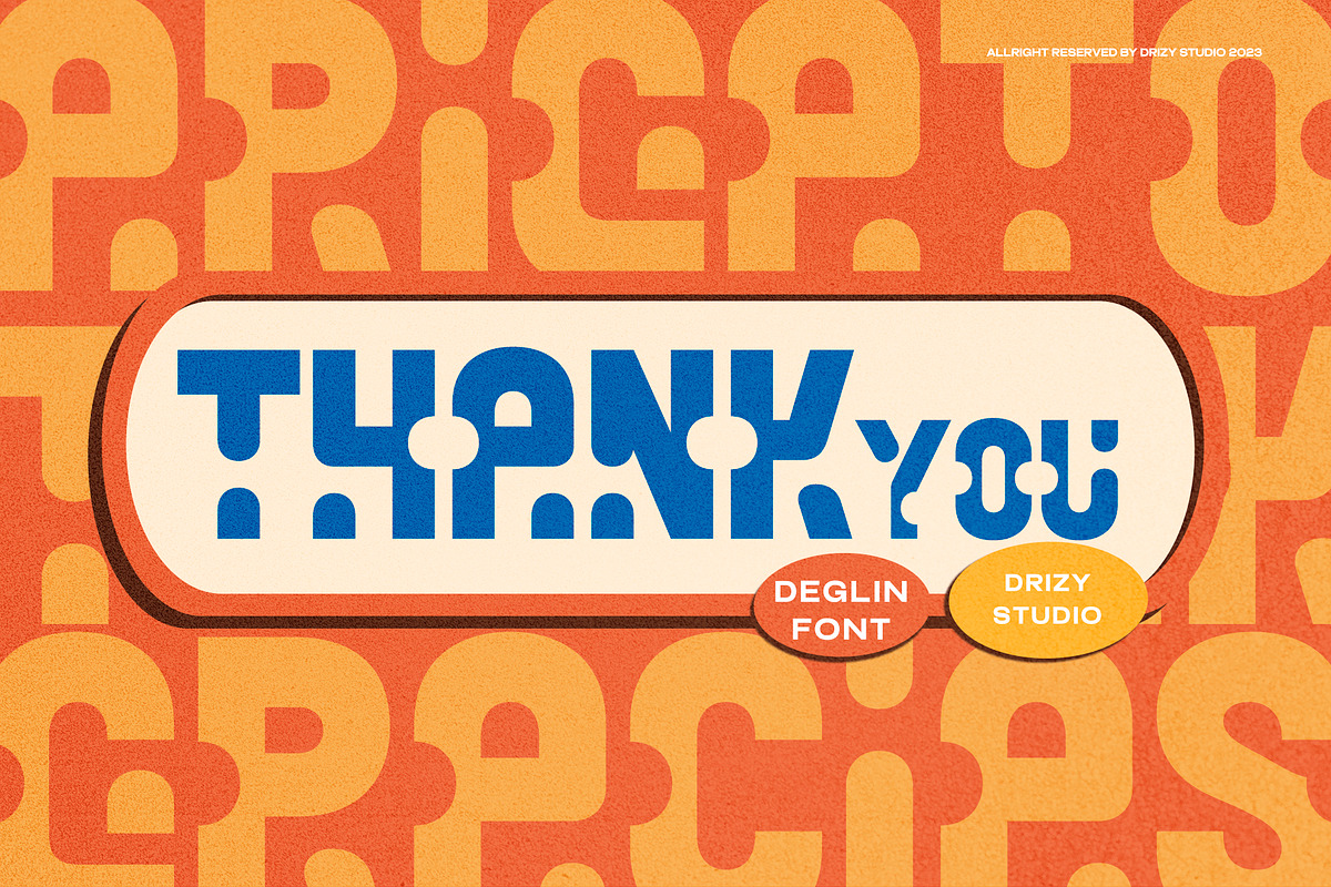 Deglin - Perforated Experimental Font