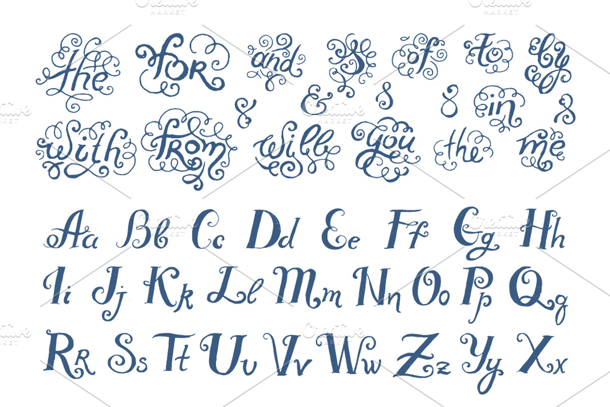 Handwritten calligraphy font, a Decorative Illustration by Artha Design ...