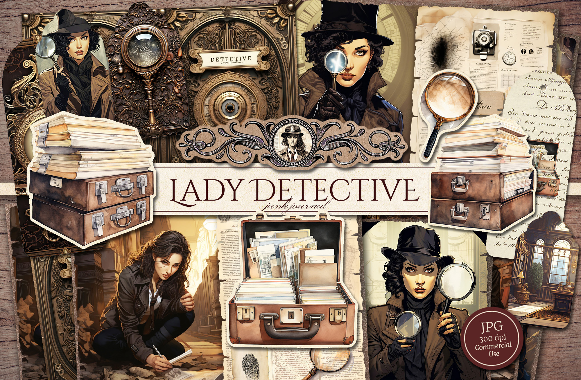 Lady Detective Scrapbook Kit