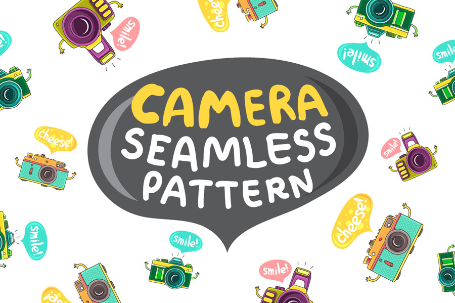 Camera. Seamless Pattern | Graphic Patterns ~ Creative Market