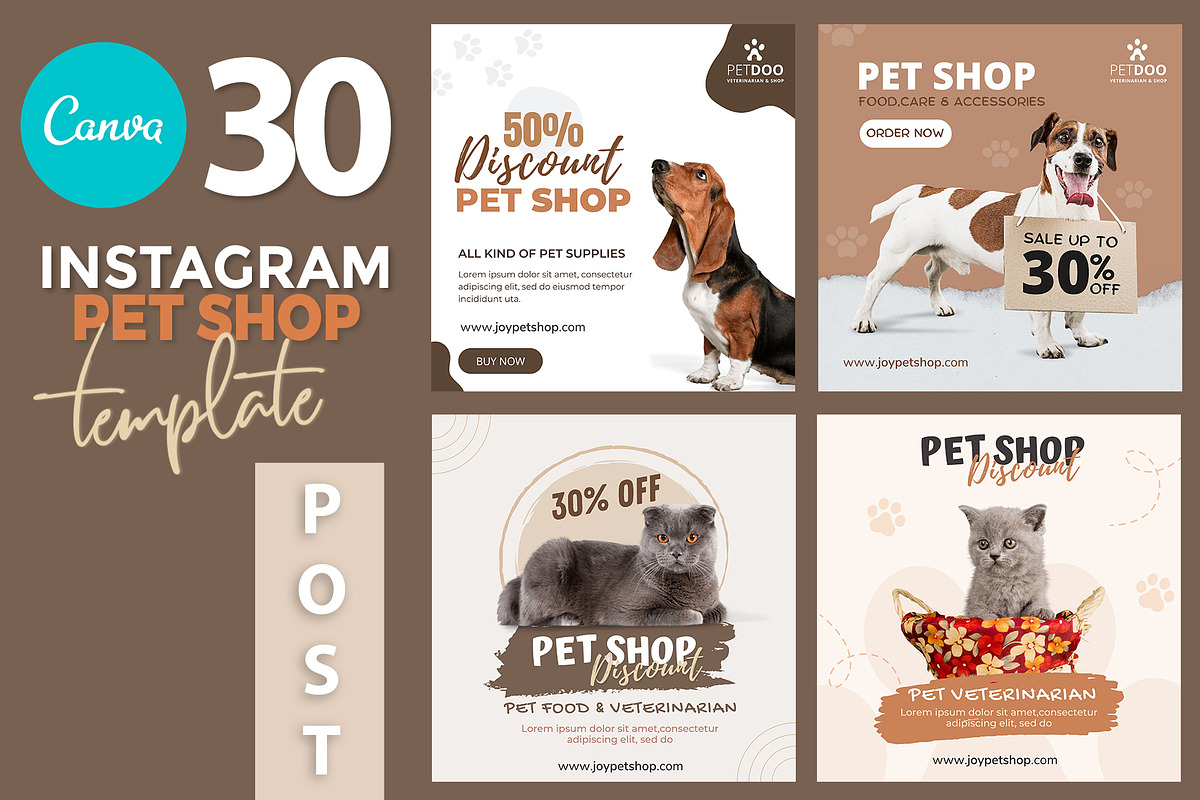 Canva instagram Pets Template, a Social Media Template by illycreative