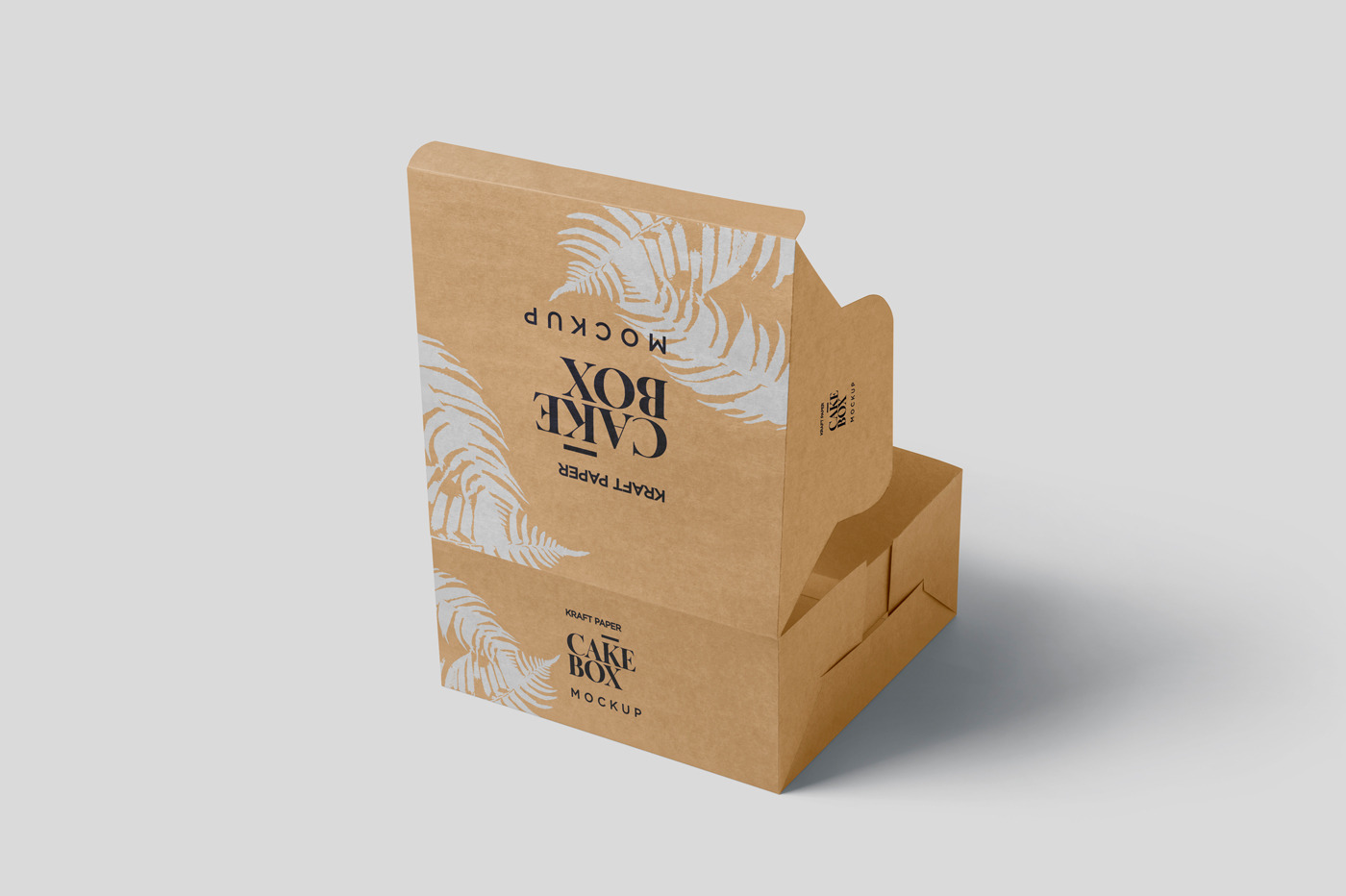 Kraft Paper Cake Box Mockups, a Packaging Mockup by GfxFoundry