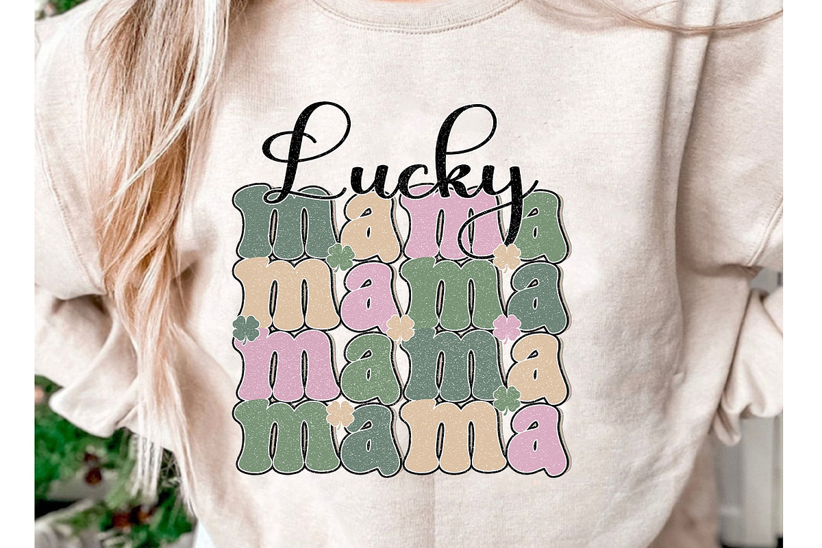Retro Lucky mama sublimation design