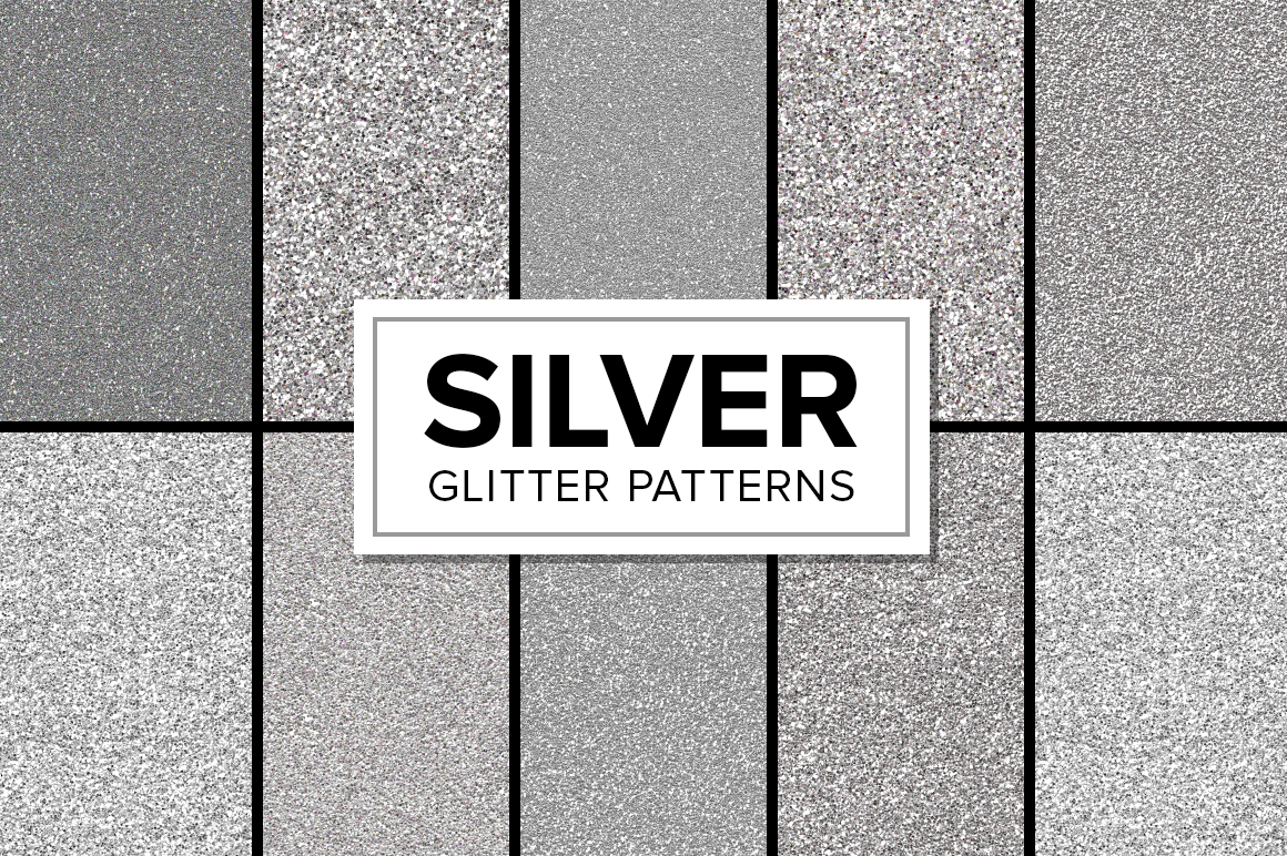 Silver Glitter Patterns, a Pattern Graphic by Creativenauts