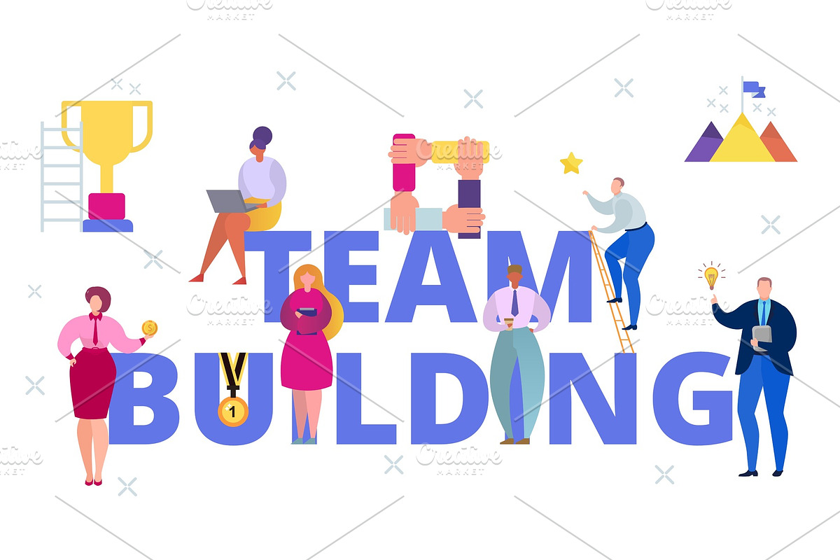 Business team building communication, a Person Illustration by KitVector