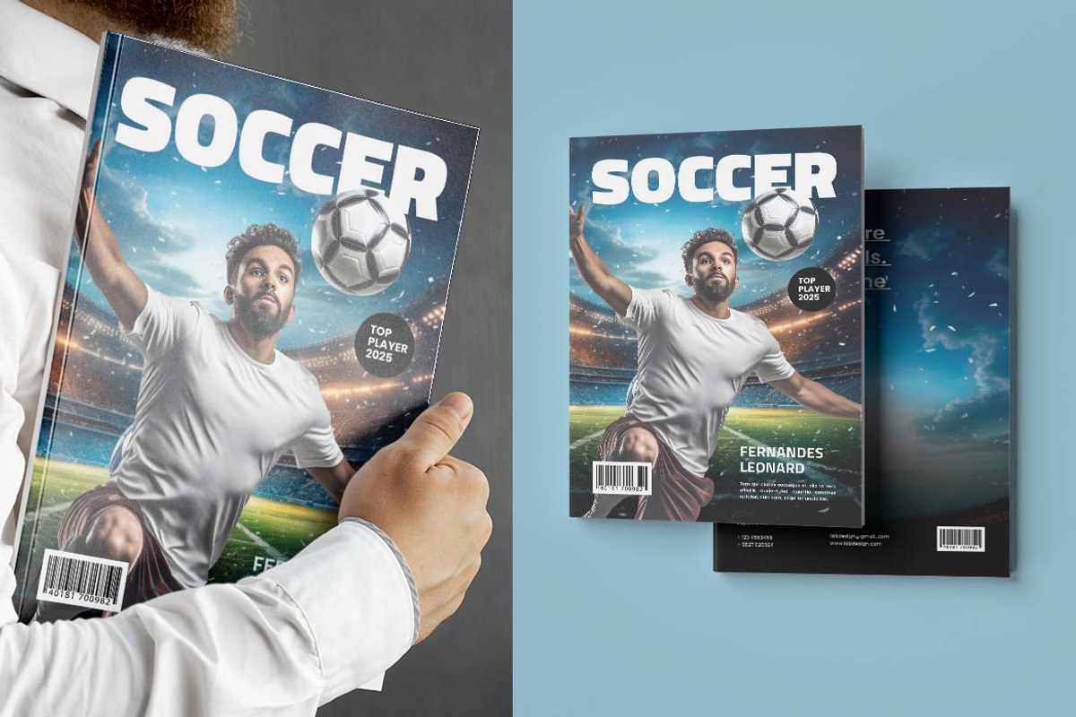 Soccer Sport Magazine Template