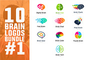 10 Brain Logo Bundle #1, a Branding & Logo Template by PutraCetol Studio