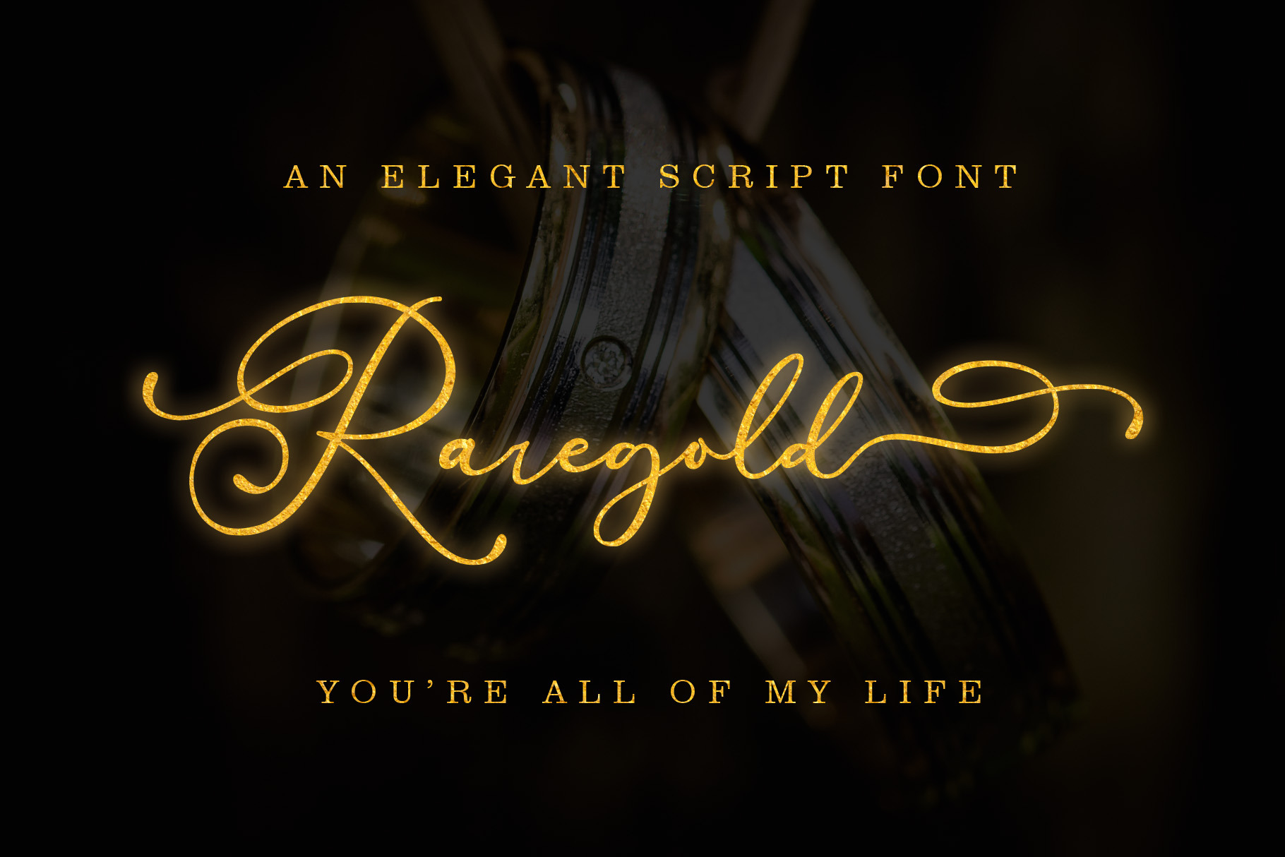 Raregold Script, a Script Font by Aldedesign