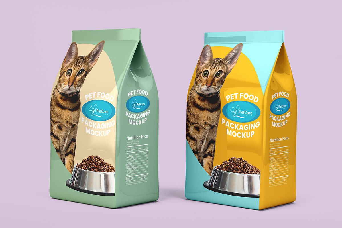 Pet Food Packaging Mockup - 8 views, a Cups & Container Mockup by ...