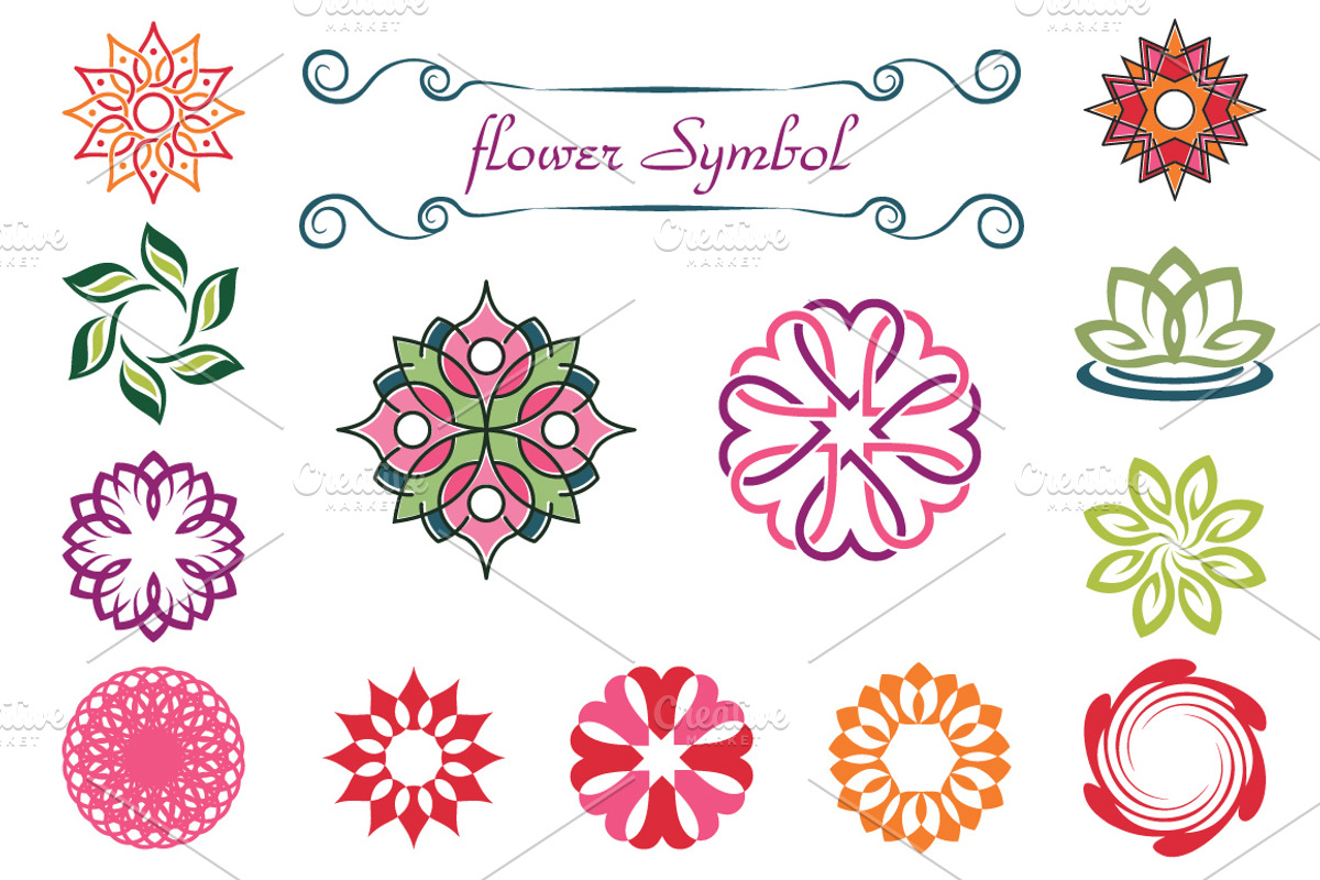 Abstract Nature Flower Star Symbol, a Branding & Logo Template by ...