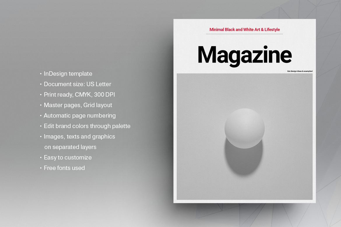 Red and Black Magazine Template, a Magazine Template by Boris Cupac