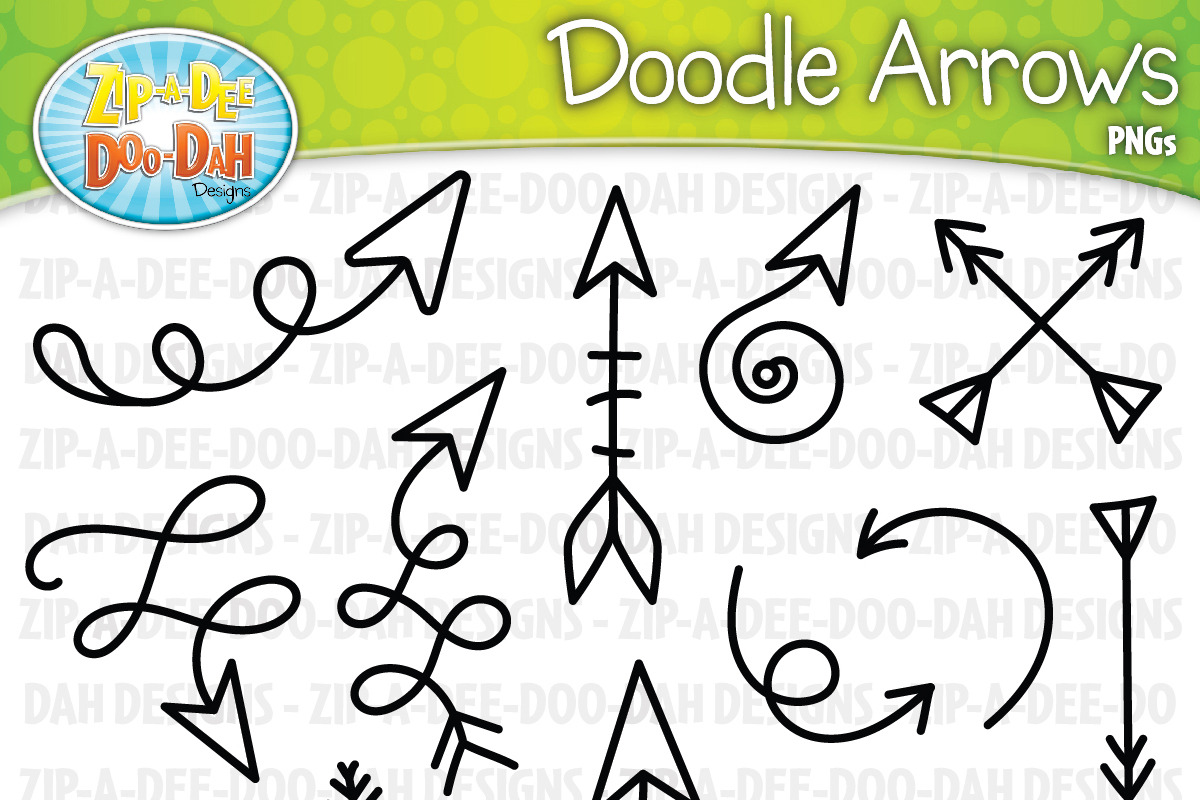 Doodle Arrows Clipart Set 2, an Illustration by Zip-A-Dee-Doo-Dah ...