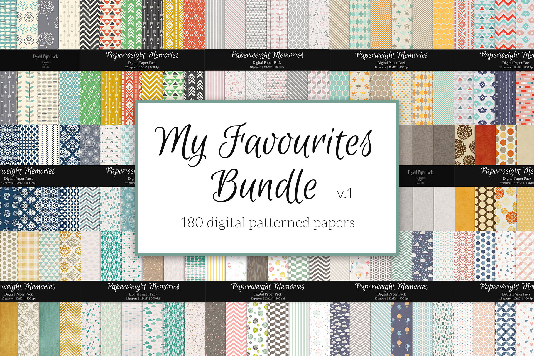 My Favourite Papers Bundle v1, a Pattern Graphic by Paperweight Memories
