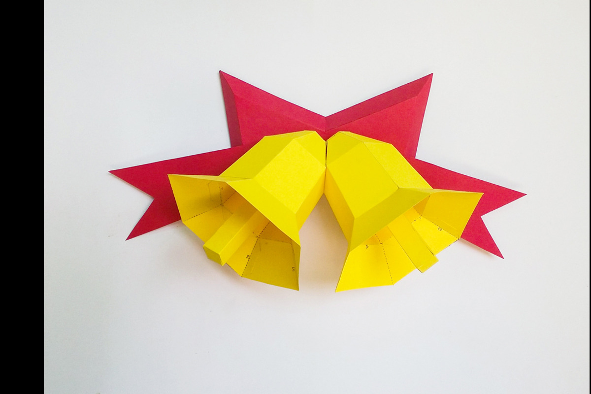 DIY Christmas bells - 3d papercraft, a Templates & Theme by PAPER amaze