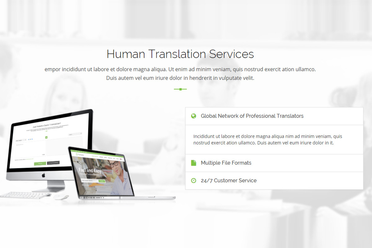 Translator HTML Website Template, a Websites & App Template by oLanding