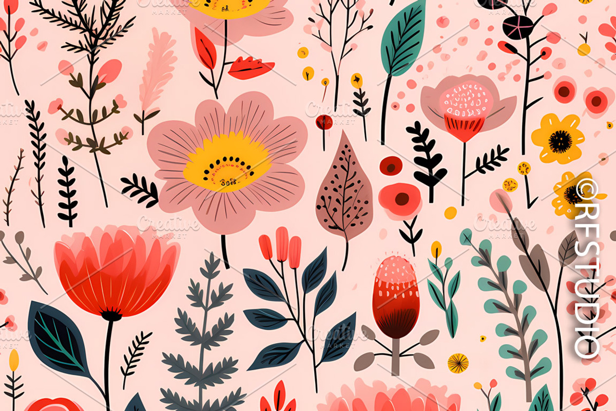 TIMELESS FLORA Bundle Seamless, a Texture Illustration by ...