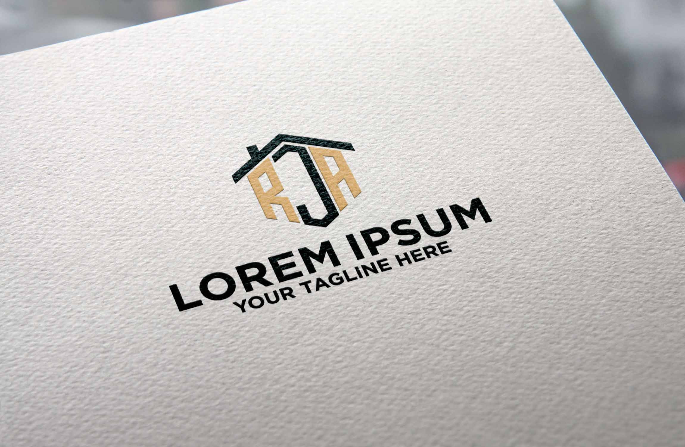 Initial RJA Letter Home logo design, a Branding & Logo Template by ...