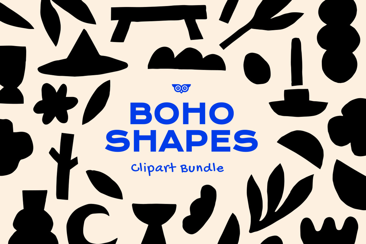 Boho Shapes Clipart Bundle