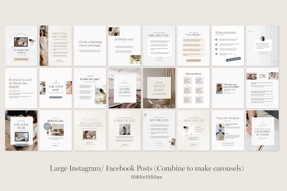Instagram Course Launch Templates