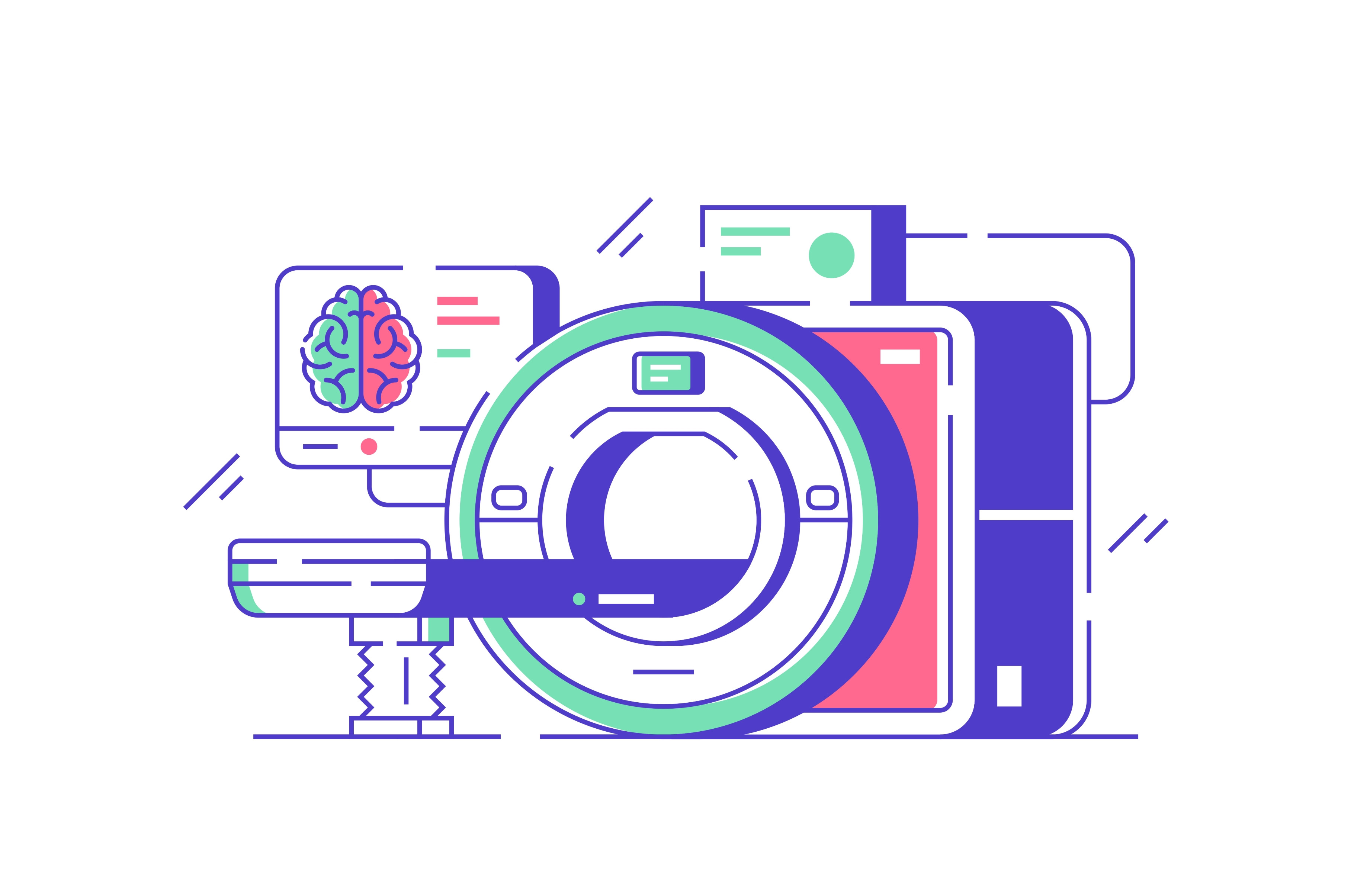 Modern mri machine, a Healthcare Illustration by Evanat Illustrations