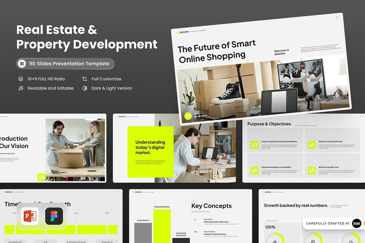 Nexora - Business Pitch PowerPoint, a Presentation Template by SLAB! Design