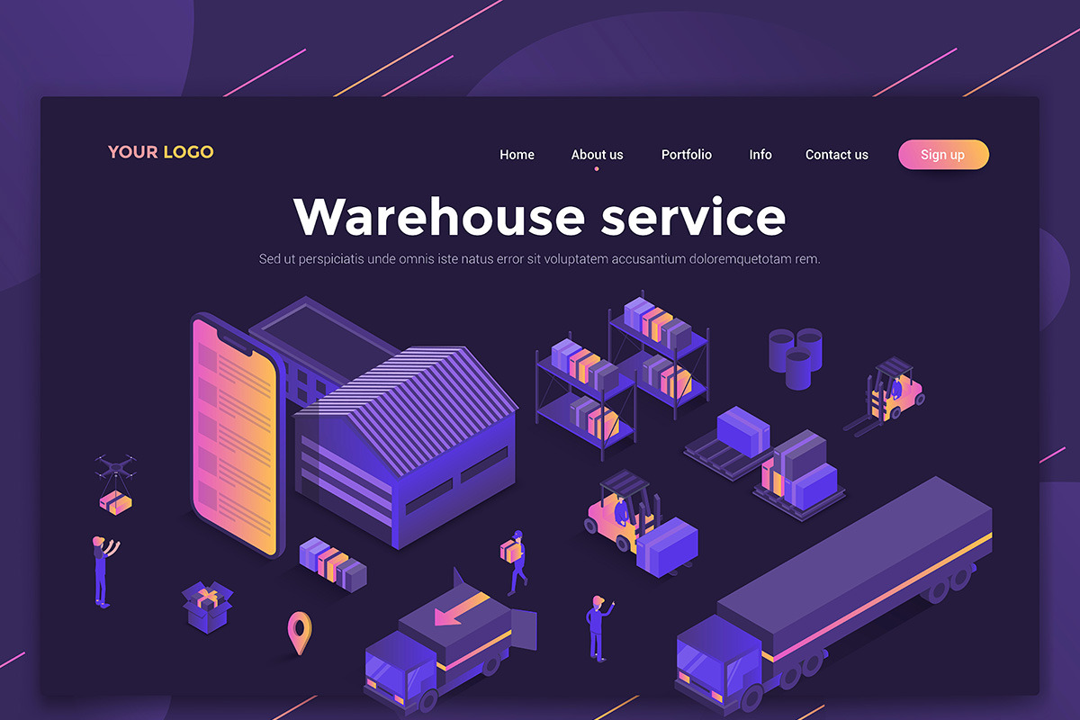 Modern flat design isometric concept, a Templates & Theme by Creative ...
