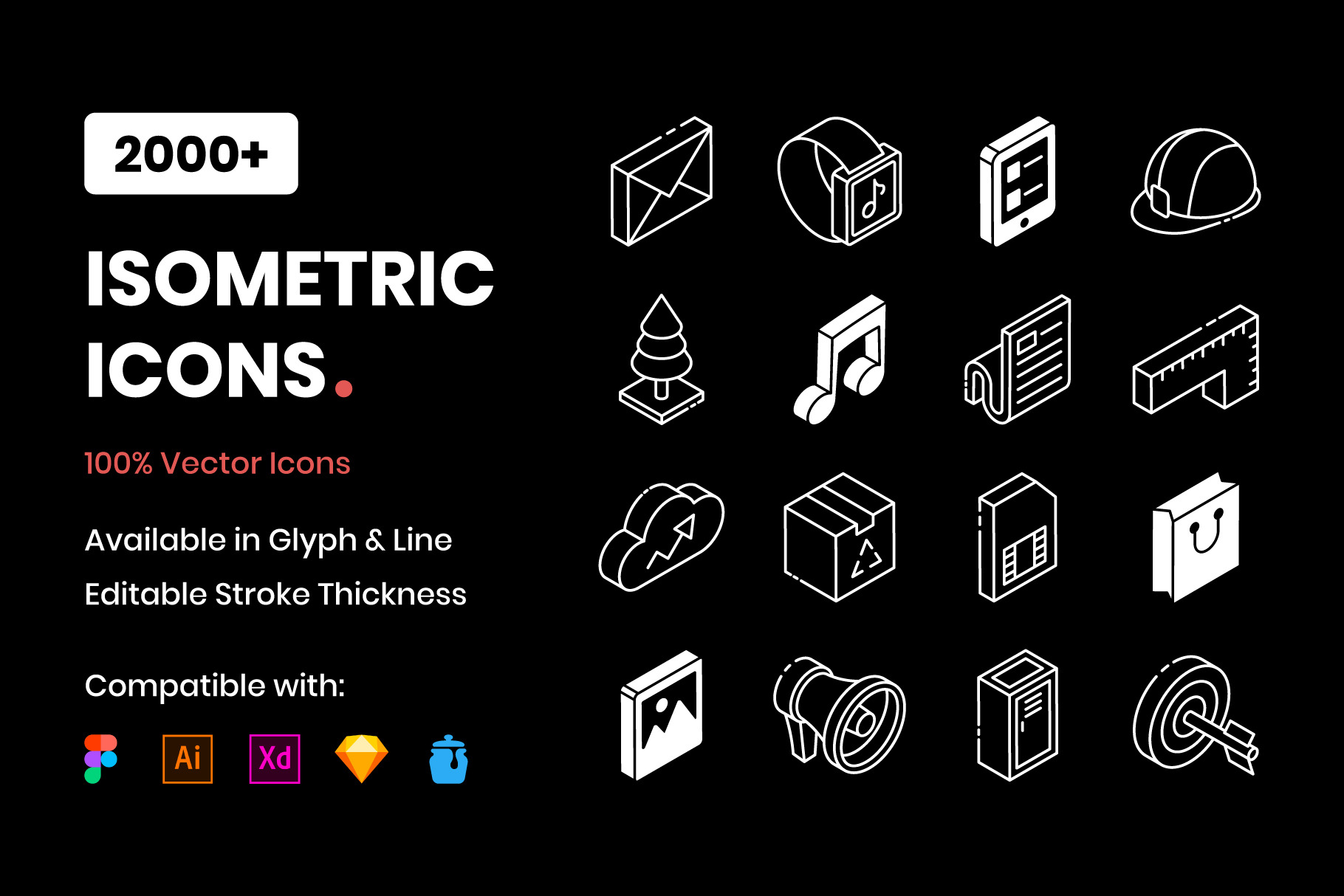 2000+ Isometric Icons Set | Creative Market