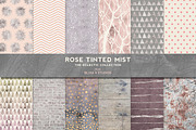 Rose Tinted Mist Gold & Silver Foils, a Pattern Graphic by Blixa 6 Studios