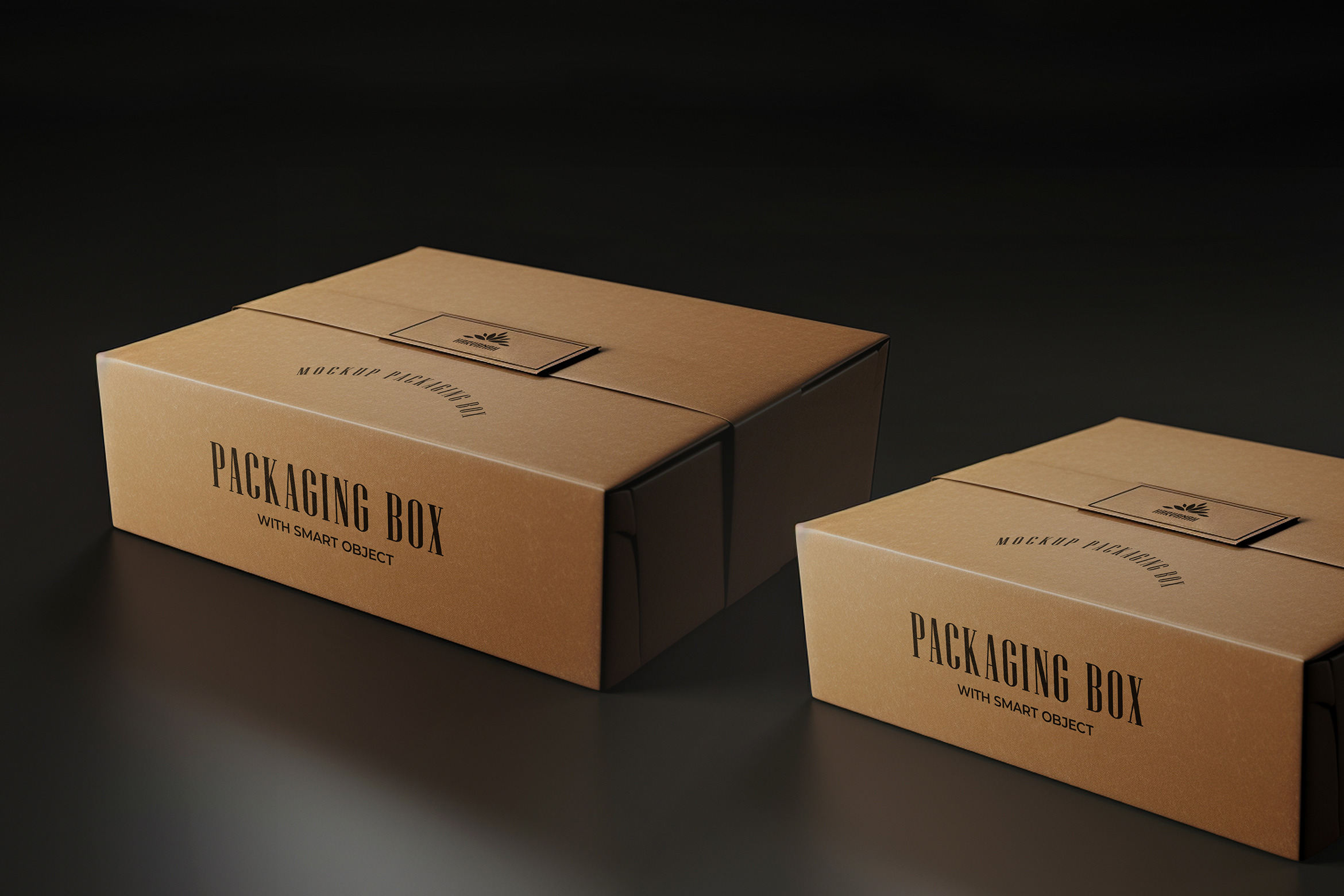 Realistic Cardboard Box Mockup, a Packaging Mockup by Modaldesain