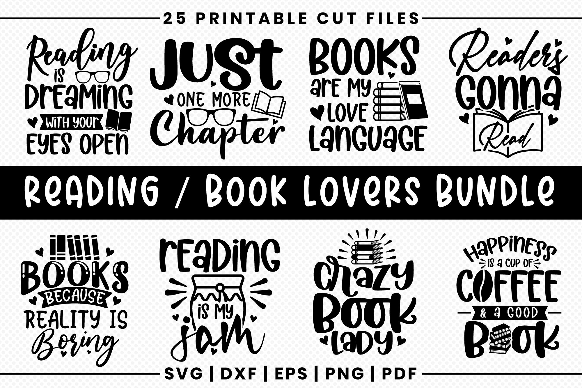 Reading SVG Bundle - Book Lovers SVG | Creative Market