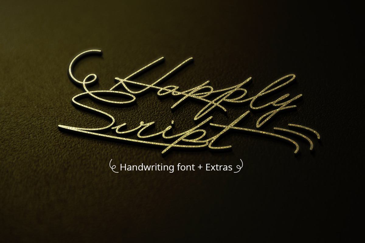 Happlyscript Typeface, a Script Font by alphadesign