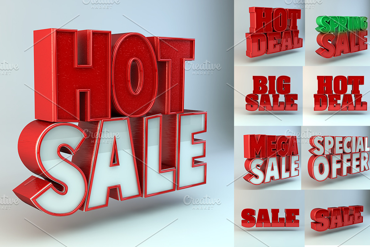 3D Render Sale Pack, a Graphic by mixmedia87