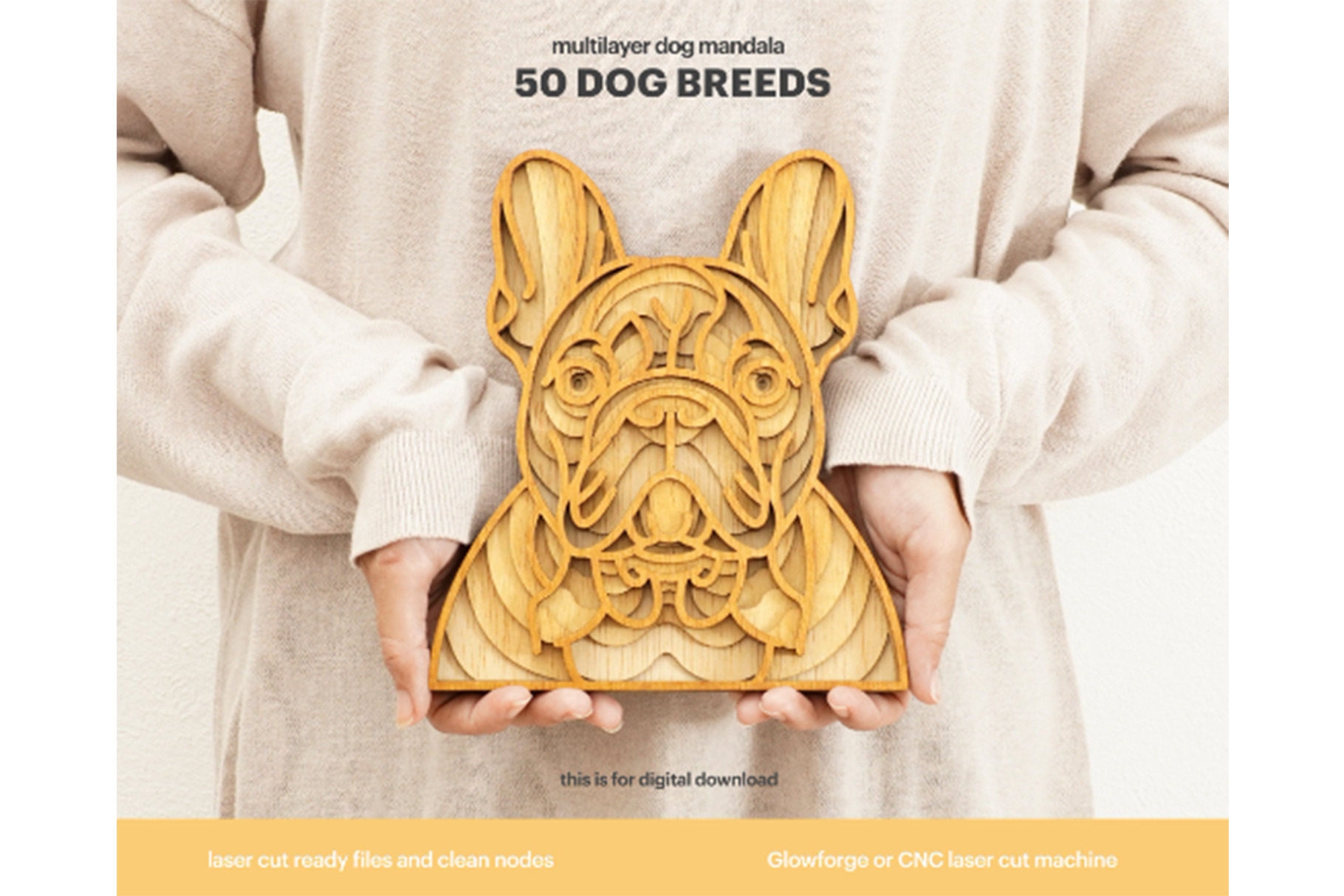 50 Multilayer Dog Mandala SVG, an Illustration by ariodsgn
