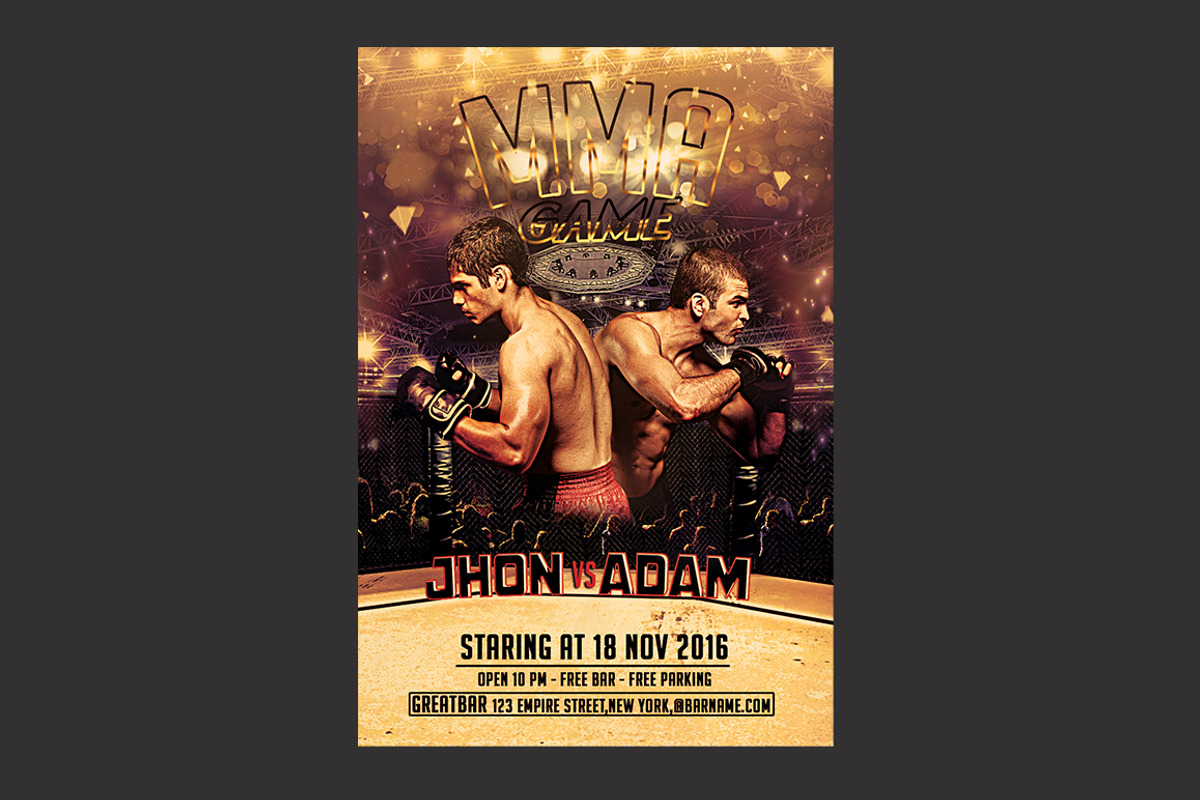 MMA Flyer, a Flyer Template by DSGraphicDesign