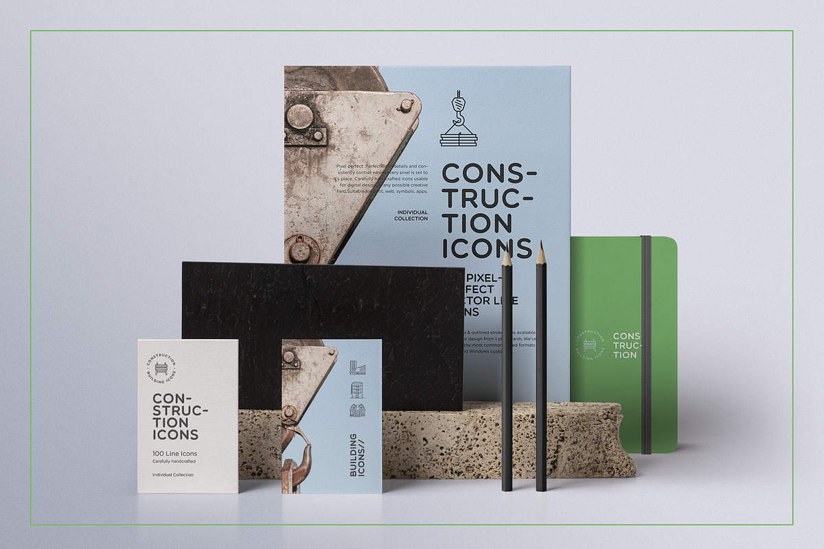 Building & Construction Line Icon Set