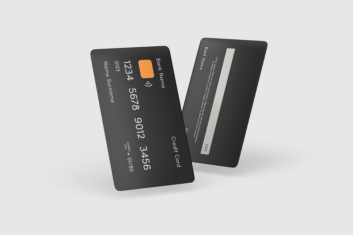 Credit Card Mockup Set
