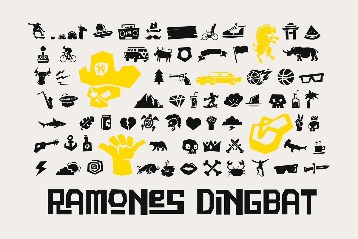 Ramones, a Font by namistudio