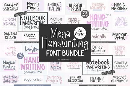 NOTEBOOK HANDWRITING BUNDLE VOL.3, a Handwriting Font by Blush Font Co.