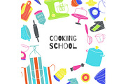 Cooking school poster with, an Education Illustration by RocketArt