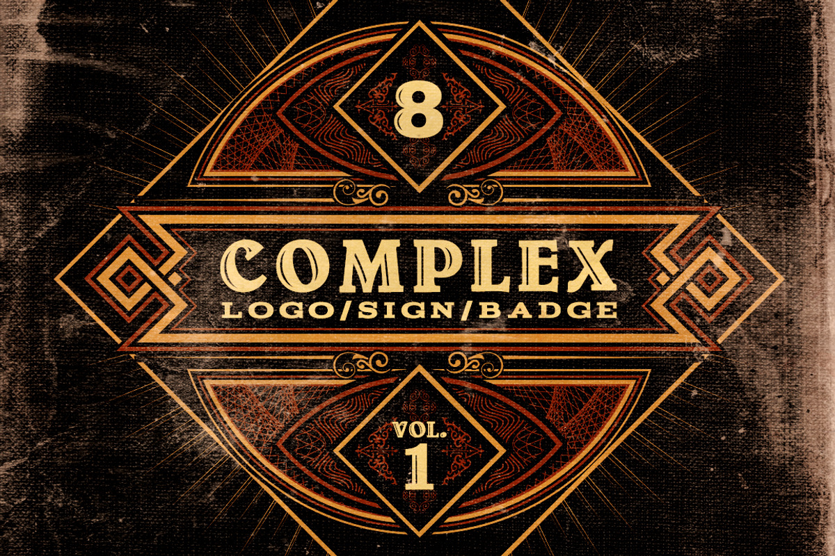 Complex Logos/Signs/Badges v.1, a Branding & Logo Template by Cruzine